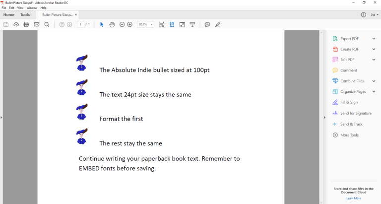 How to Format Bullet Size – Lit World Interviews